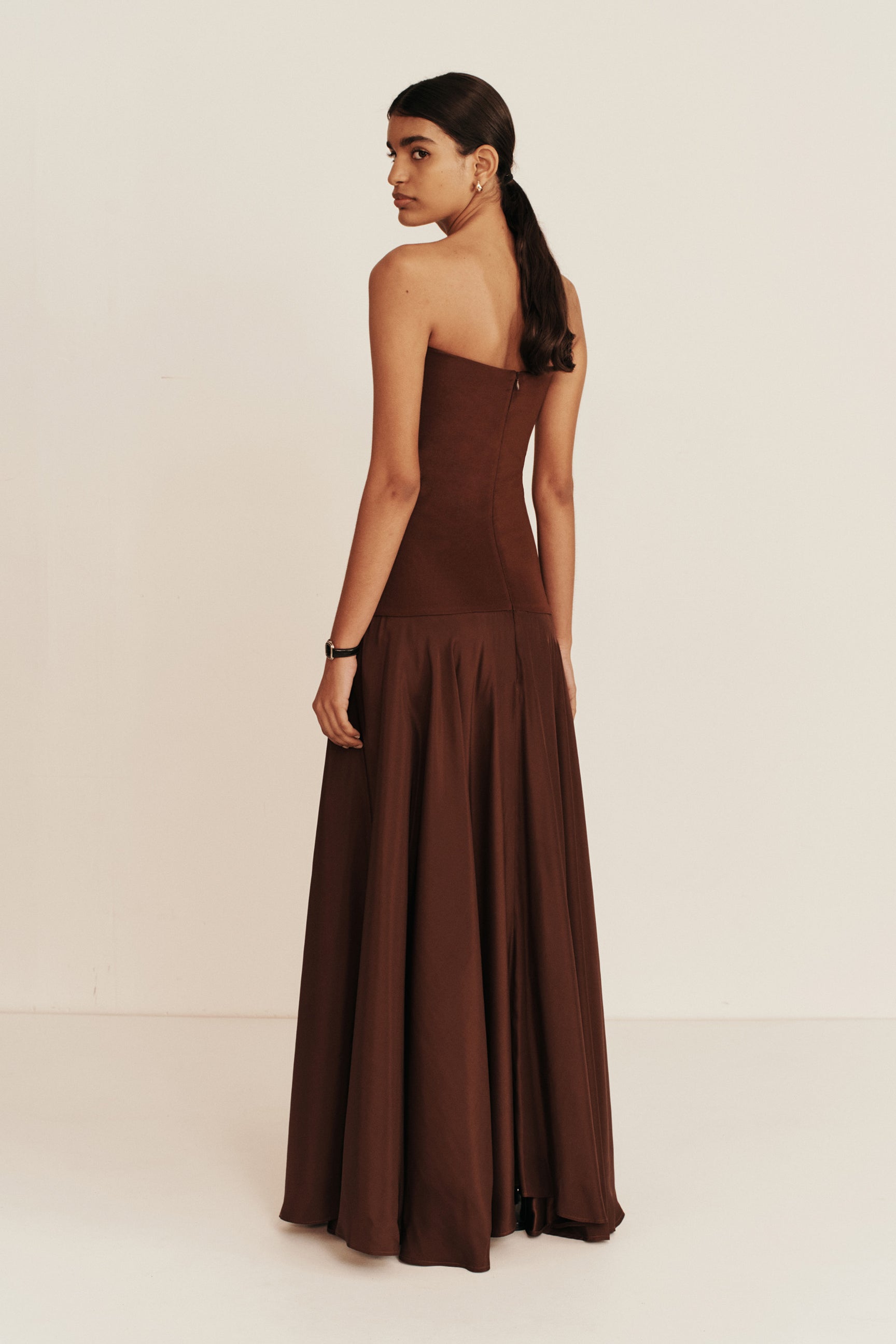 Illi Strapless Maxi Dress - Java – Esse Studios