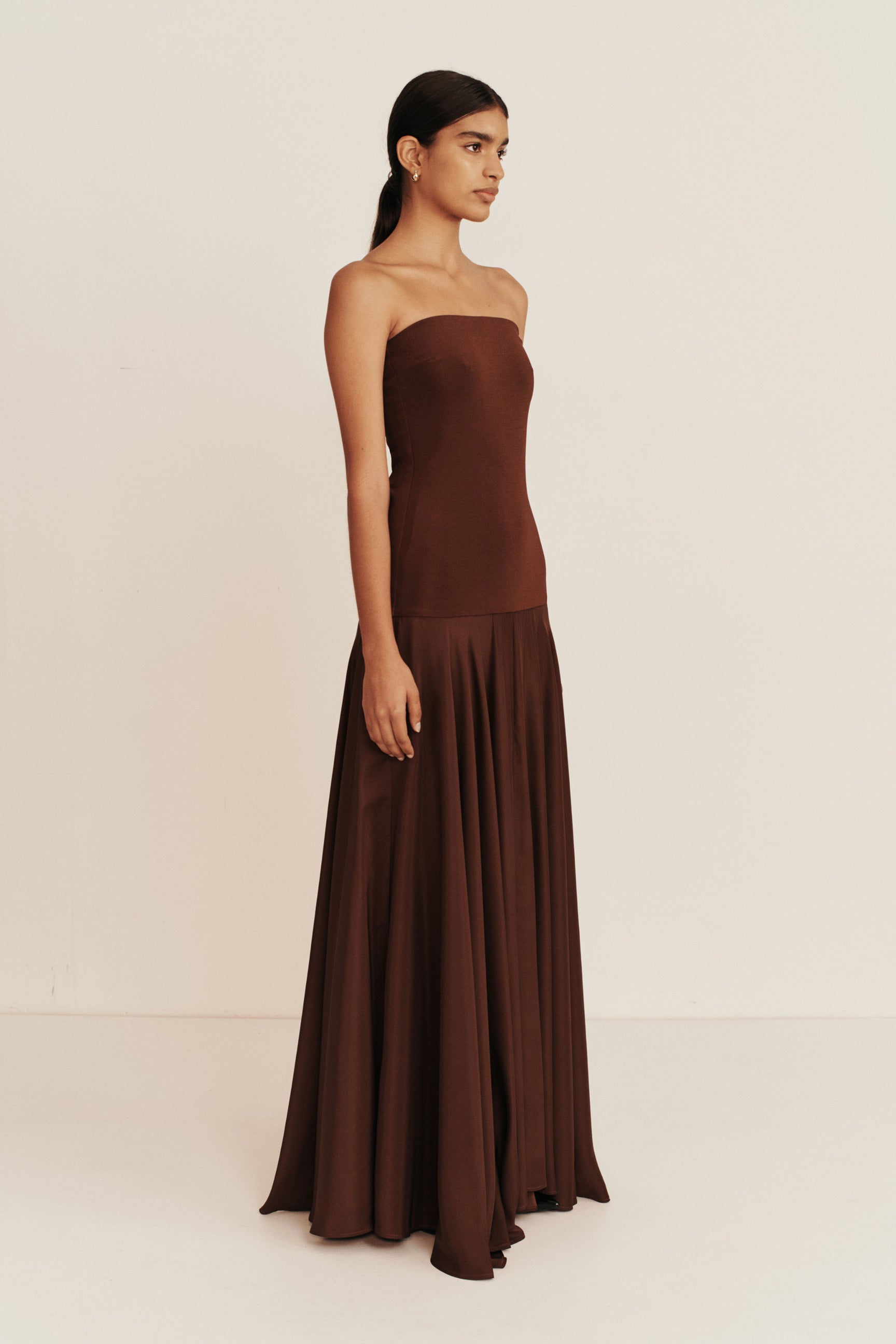 Illi Strapless Maxi Dress - Java – Esse Studios
